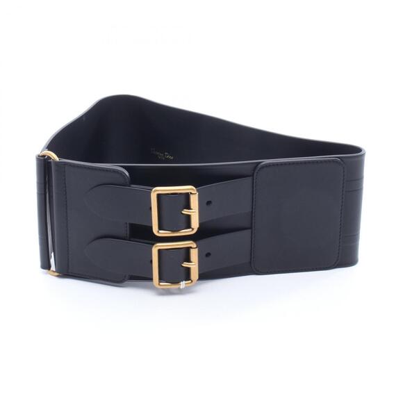 Dior | Accessories | Christian Dior Dior Logo Belt Leather Womens Black ...